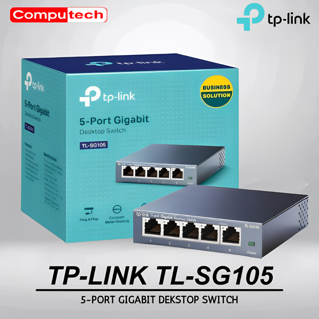 Jual TP-Link TL-SG105 5 Port Ethernet Unmanaged Gigabit Desktop Switch Hub Network Splitter ...