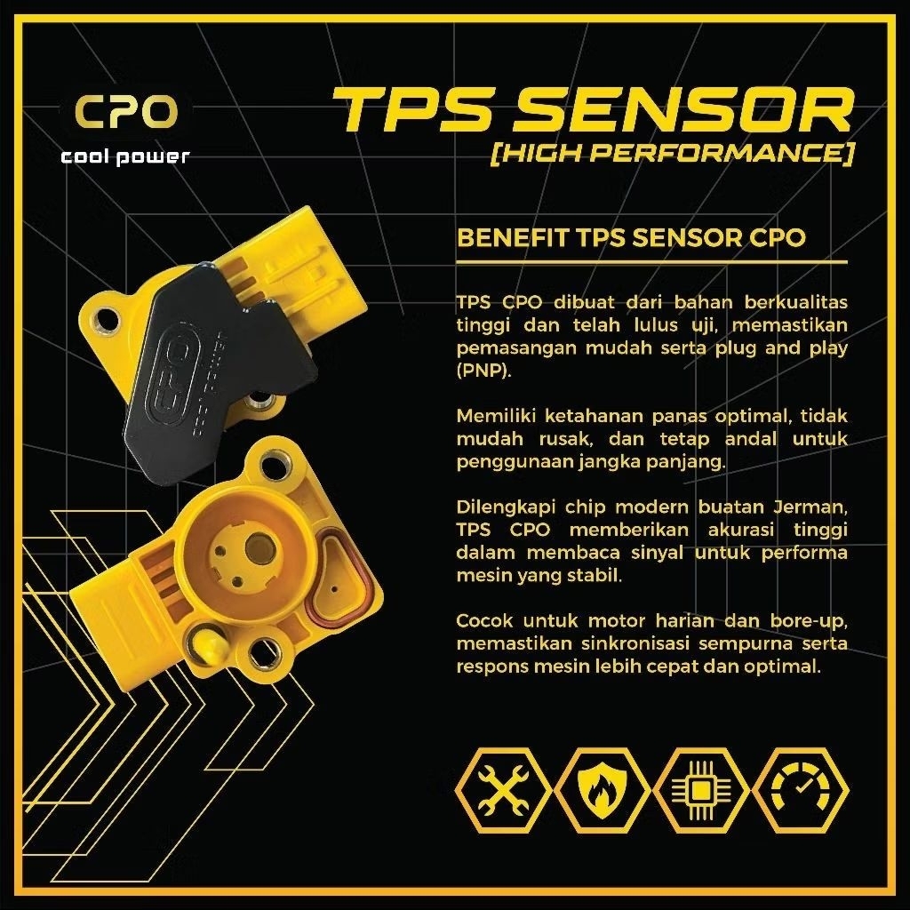 Jual Sensor TPS CPO Cool Power Vario PCX Sonic MX-King Tps Sensor PCX ...