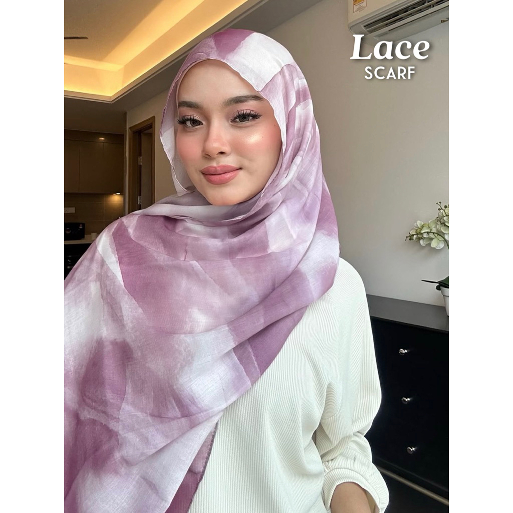 Jual READY Pashmina Premium Lace Scarf Hijab Shawl Cotton Viscose Gradasi | Shopee Indonesia