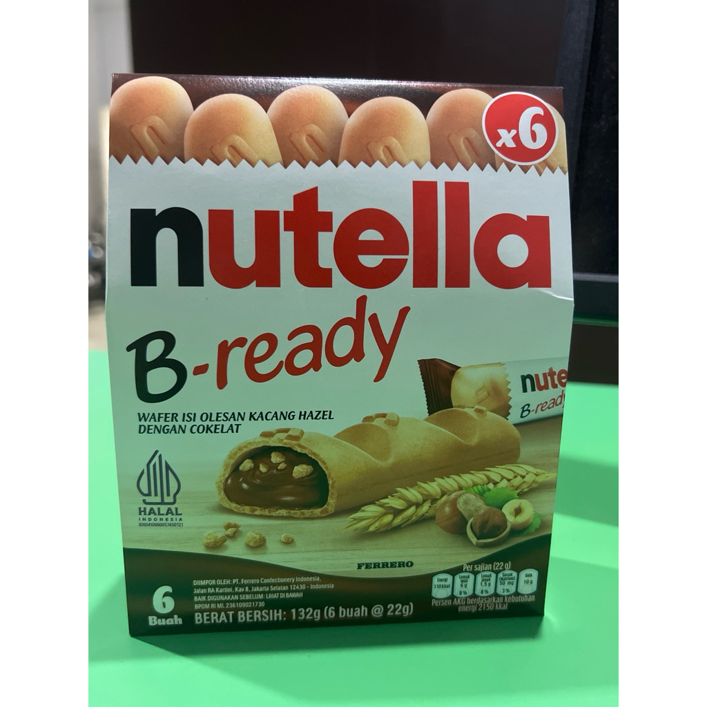Jual NUTELLA B-READY CHOCOLATE WAFER 132 GR ISI 6 | Shopee Indonesia