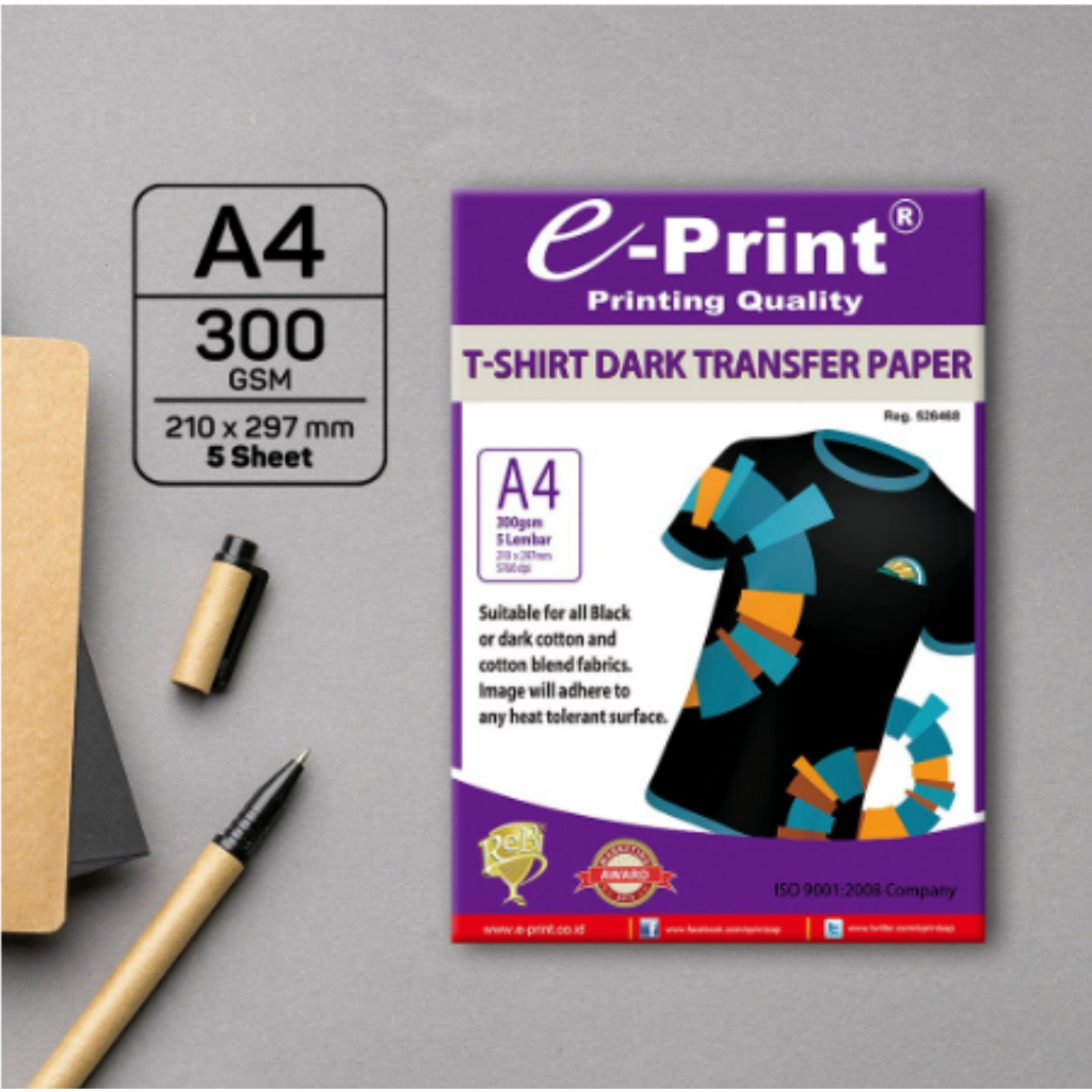 Jual Kertas e-Print Transfer Paper Dark A4 | Shopee Indonesia