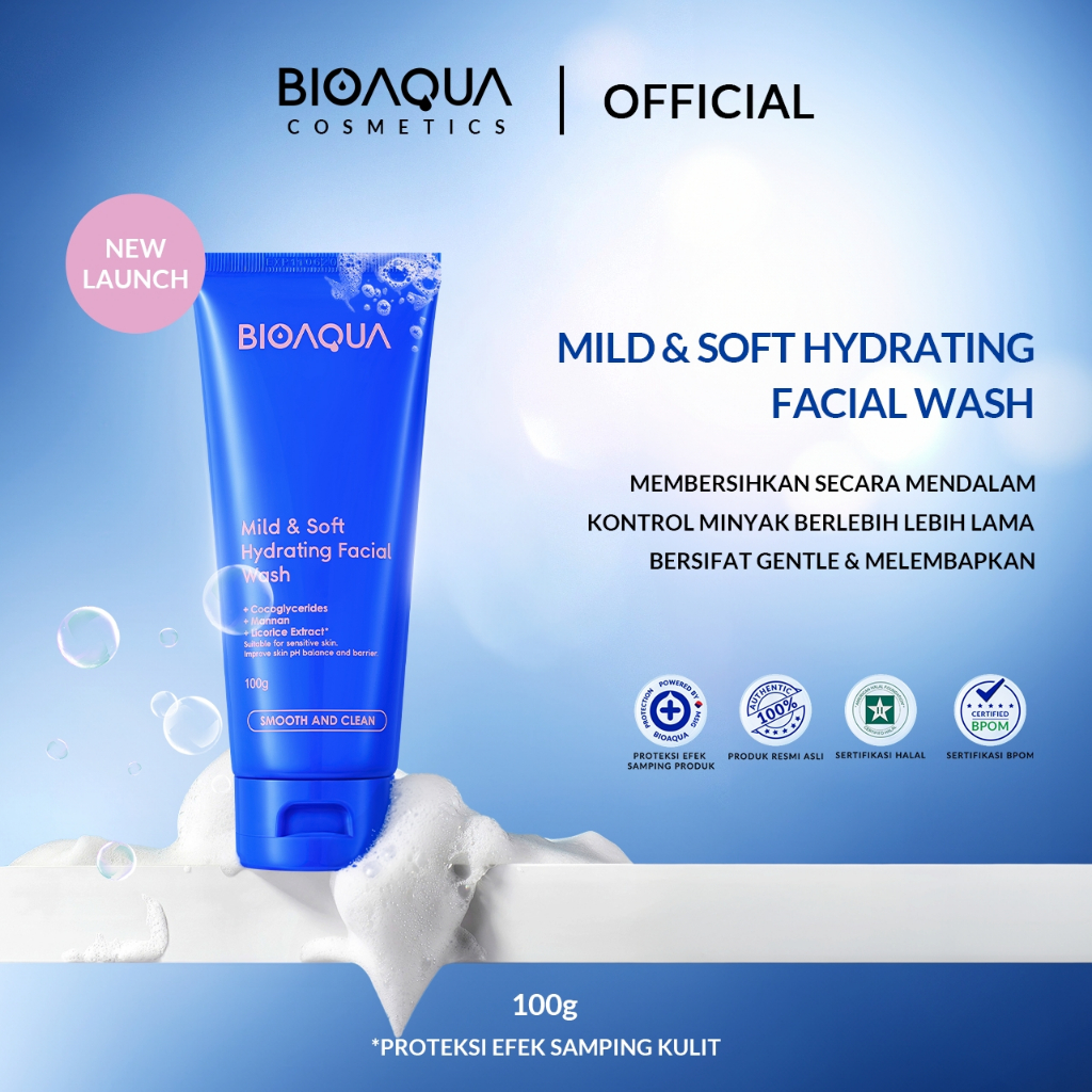 Jual BIOAQUA Oil Control CALENDULA EXTRACT CERAMIDE Facial Wash kahf ...