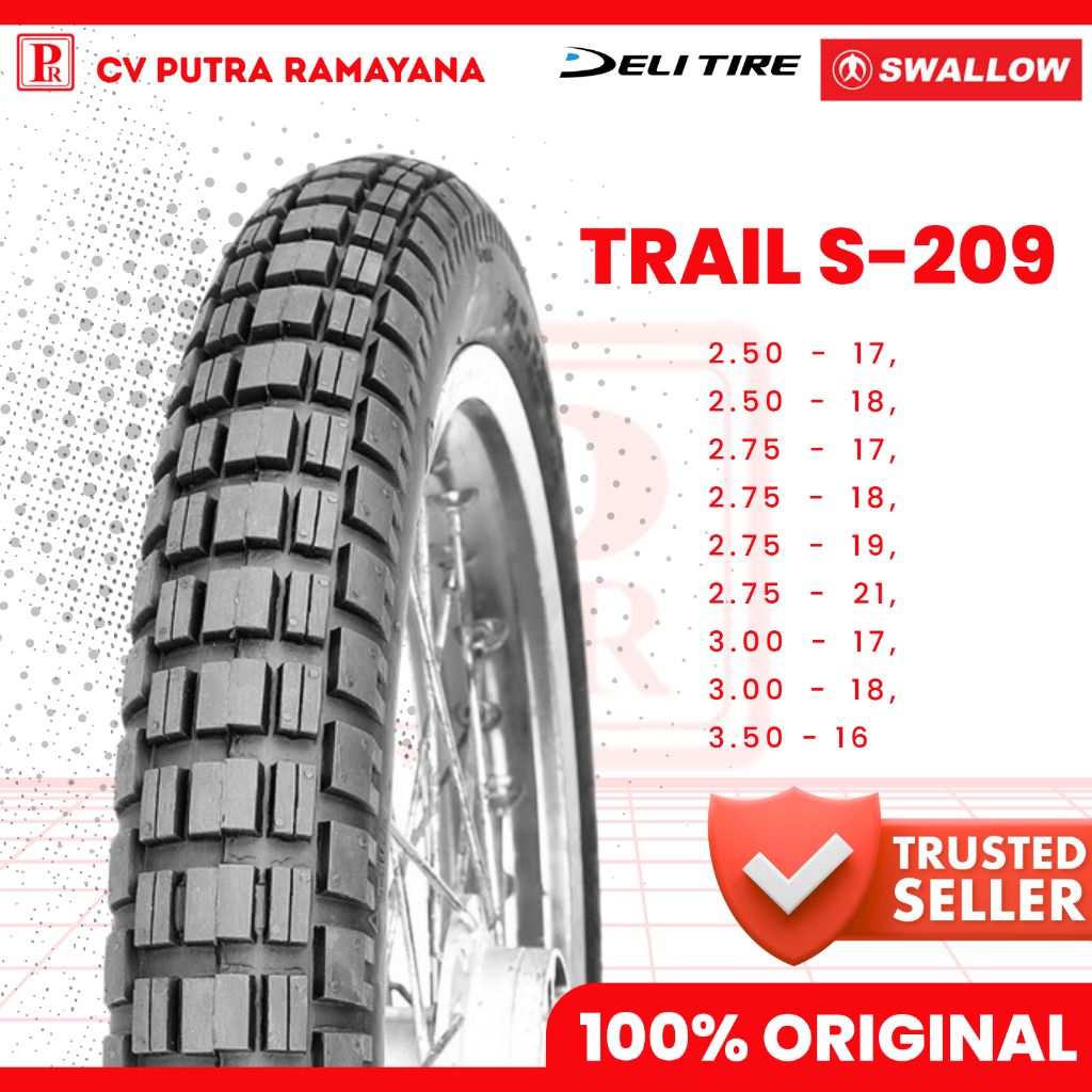 Jual BAN MOTOR SWALLOW TRAIL S209 RING 19 275-19 TUBETYPE ORIGINAL ...