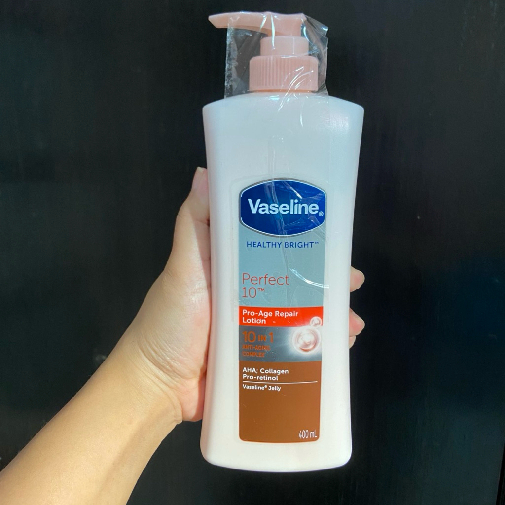 Jual Vaseline Healthy Bright Perfect 10 Pro-Age Repair Lotion 400 ml ...