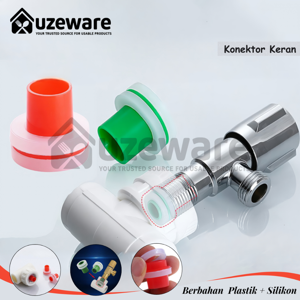 Jual Uzeware Konektor Kran Air Anti Bocor Silikon | Pengganti Seal Tape ...