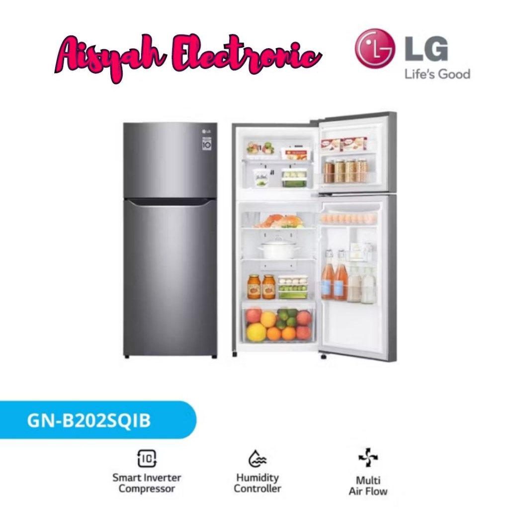 Jual KULKAS LG 2 PINTU INVERTER GN-B202SQIB GARANSI RESMI | Shopee ...