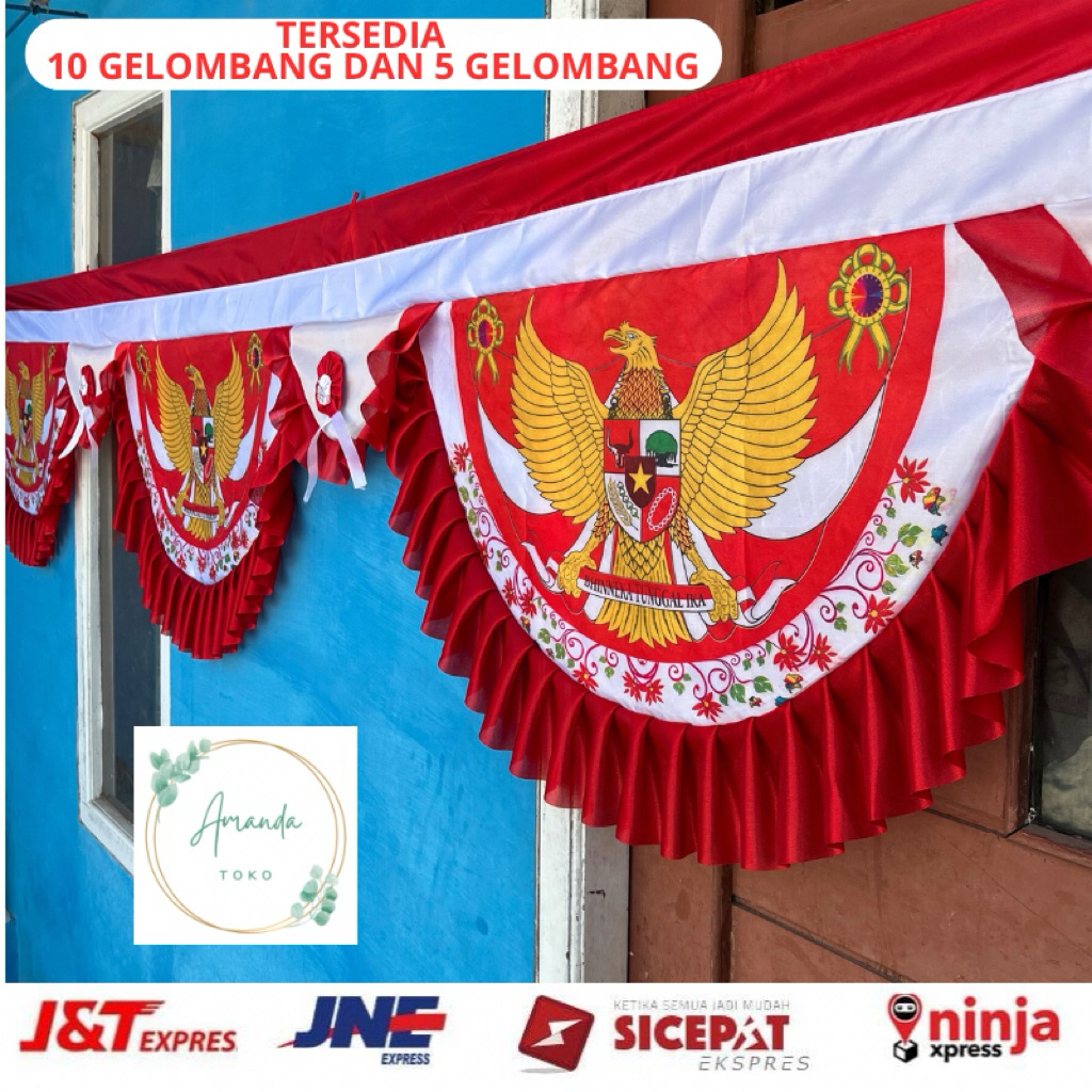 Jual BENDERA BACKGROUND GARUDA SEMI ABUTAY BENDERA GELOMBANG PANJANG 9 ...