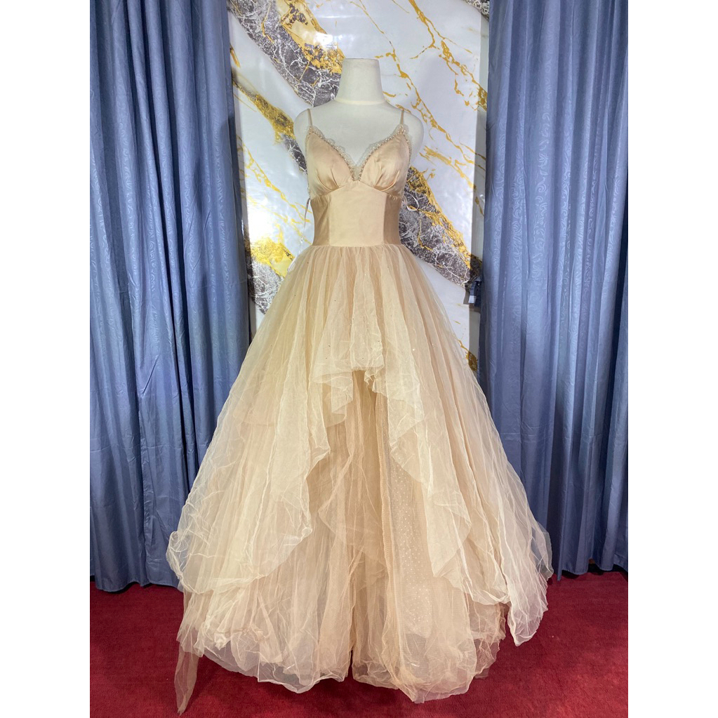 Jual Preloved Dress Prewed/Prom Maxi Semi-ballgown (baca deskripsi ...