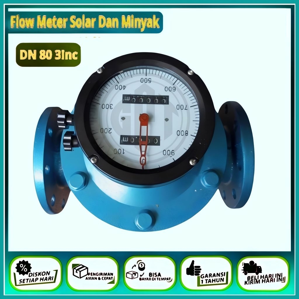 Jual Flow meter Solar 3" Flowmeter minyak OGM 3inch Oval Gear Flowmeter ...