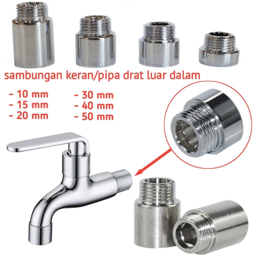 Jual Shock Drat Luar Dalam 1/2 Inch Sambungan Pipa Drat Luar Dalam ...