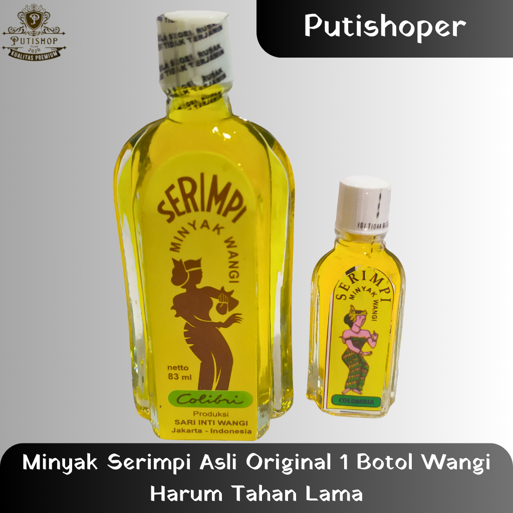 Jual Minyak Serimpi Asli Original 1 Botol Kemasan Botol Kaca Tebal ...