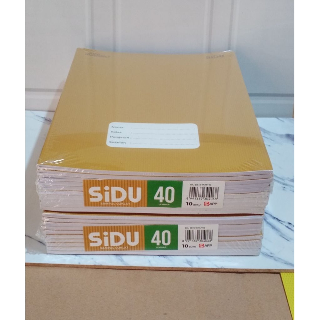 Jual BUKU TULIS SIDU 40 LEMBAR COVER COKLAT DAN NAMA 1 PAK ISI 10 BUKU ...