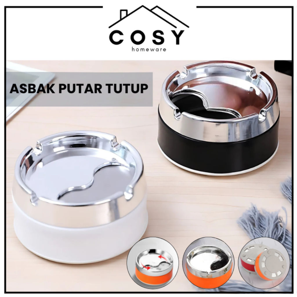 Jual COSY Asbak Putar Tutup / Asbak Portable Rotation Enclosed / Asbak ...