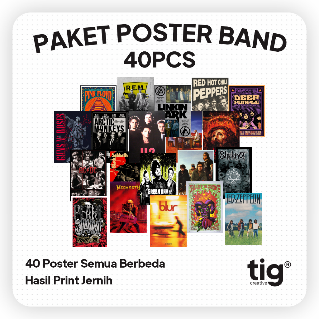 Jual POSTER BAND DINDING | 40PCS | Shopee Indonesia