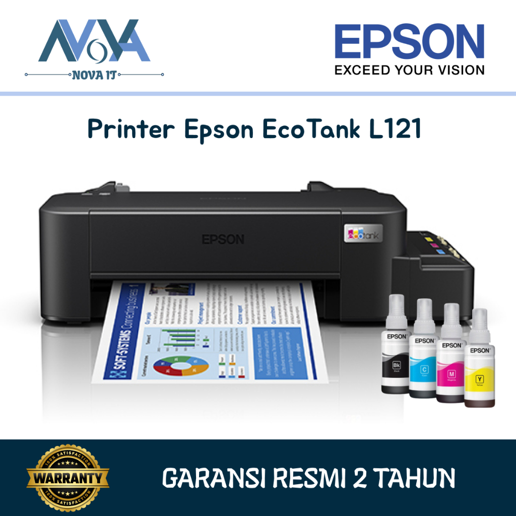 Jual Printer Epson EcoTank L121 A4 Ink Tank Printer Pengganti L120 (Print Only) | Shopee Indonesia