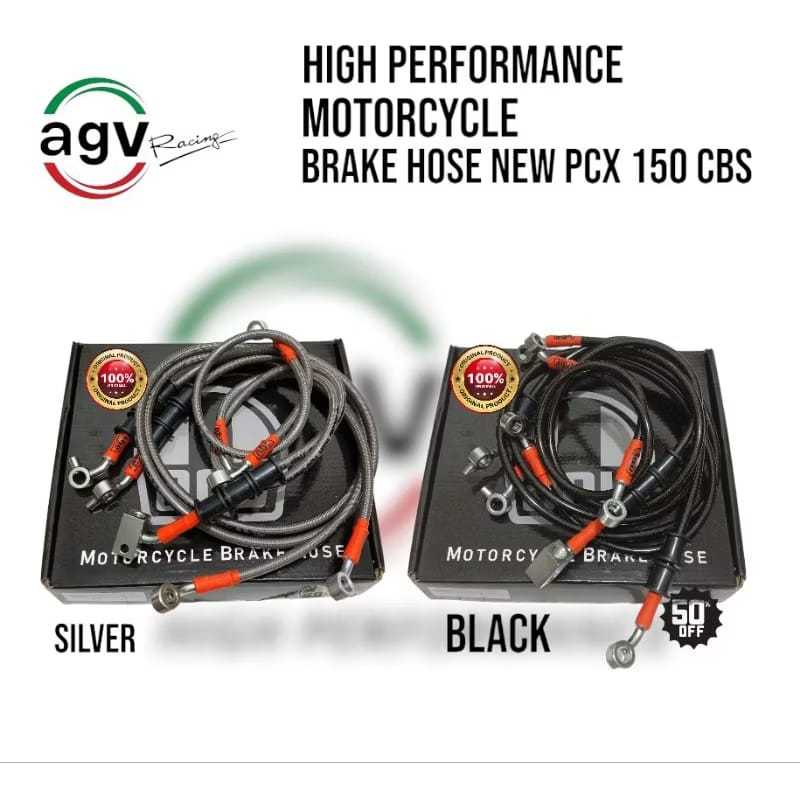 Jual Selang Rem Set Depan Belakang PCX 150 CBS / ADV 150 CBS AGV RACING | Shopee Indonesia