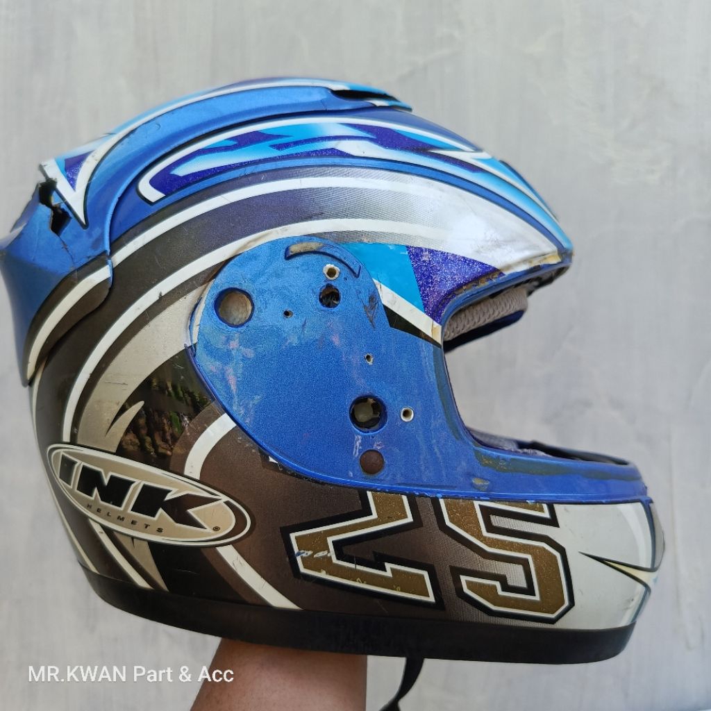 Jual HELM INK CL25 BIRU (BAHAN) | Shopee Indonesia