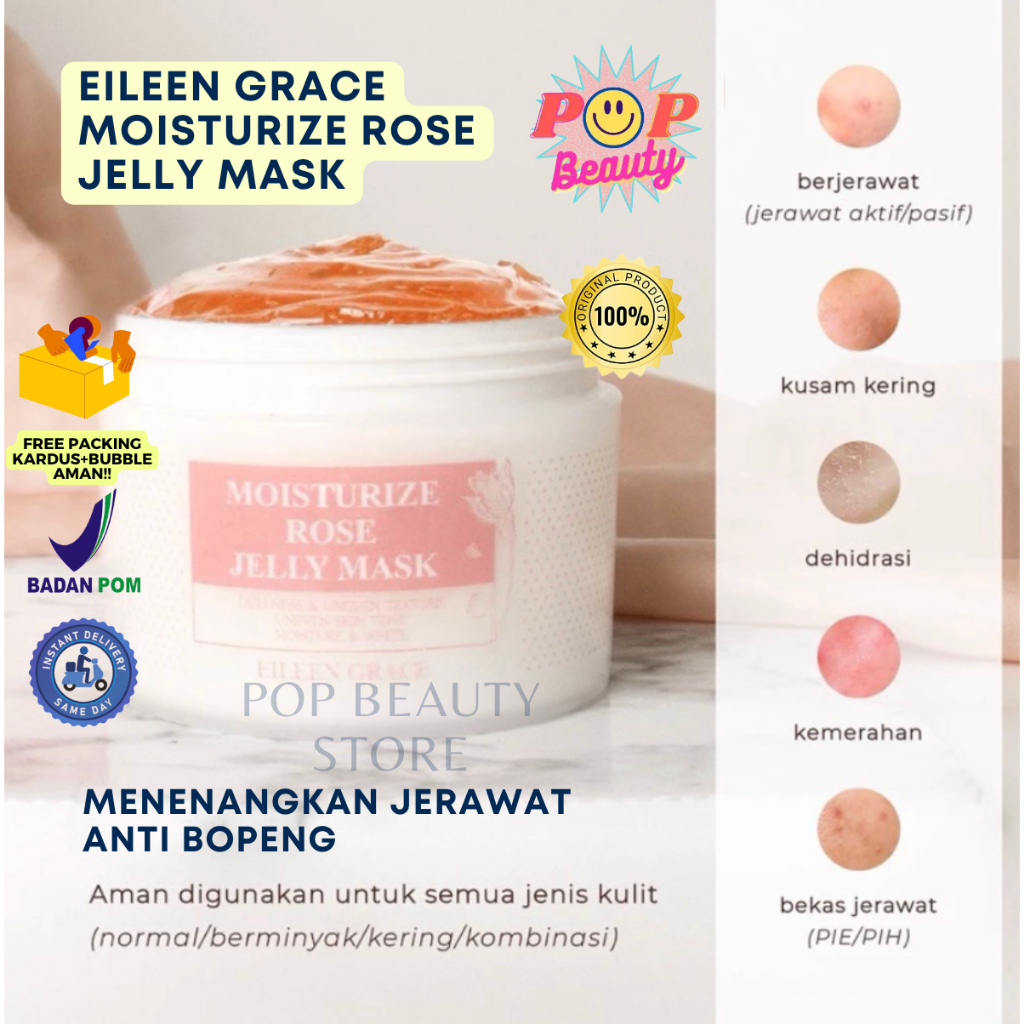 Jual Eileen Grace Jelly Masker Rose Moisturize 300ml - Perawatan Masker ...