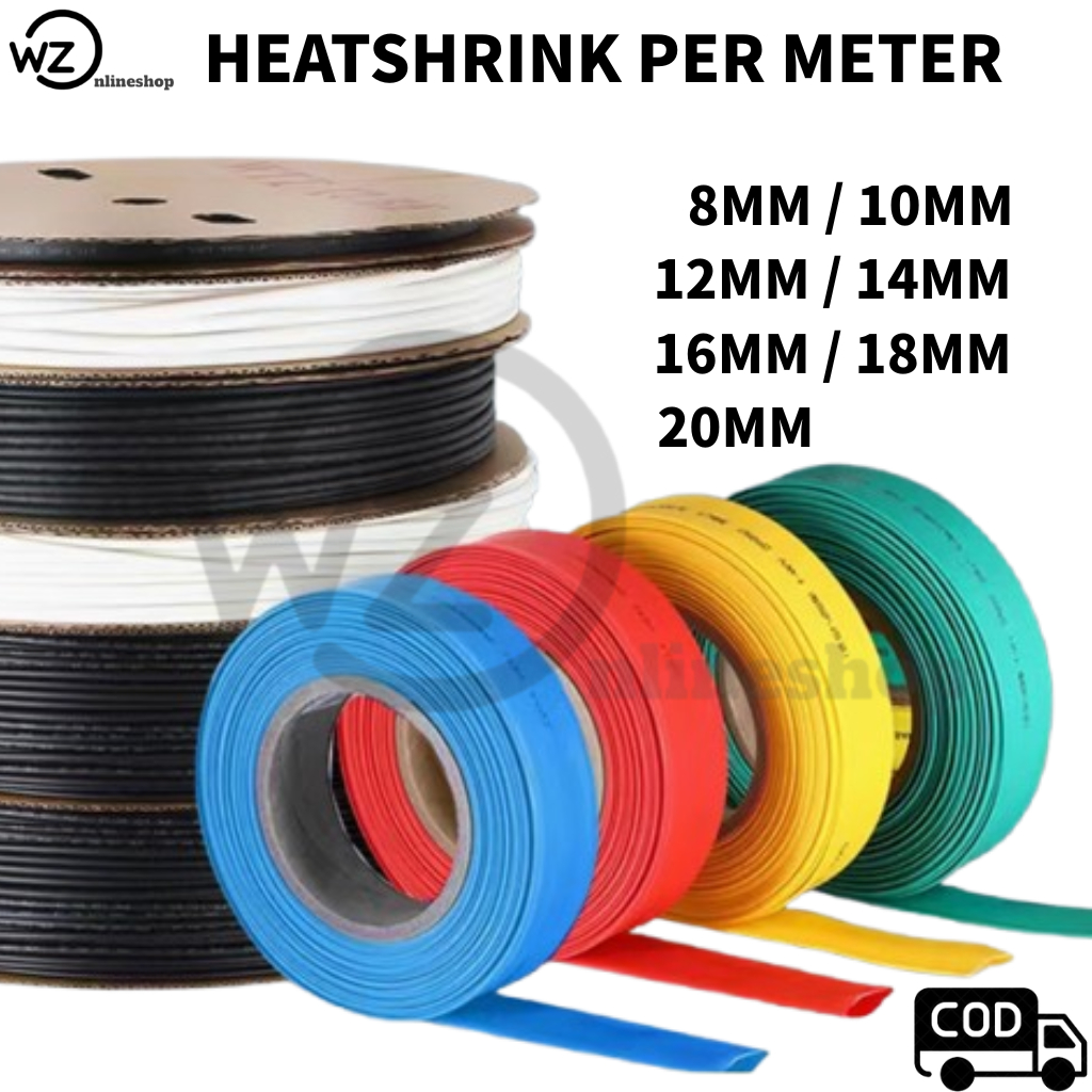 Jual Selongsong Kabel Bakar ukuran 8/10/12/14/16/18/20mm Per Meter ...