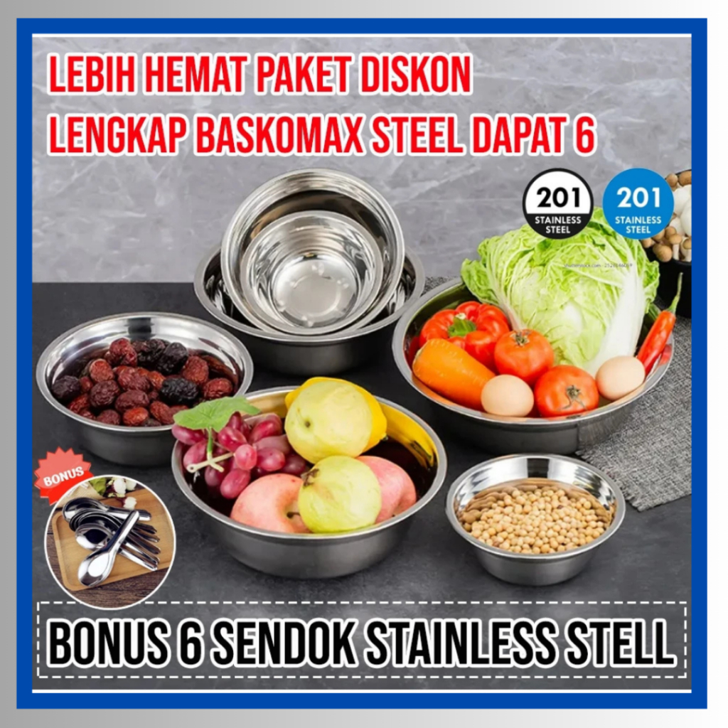 Jual BaskoMax Steel Baskom Stainless Baskom Stainless Steel Jumbo Besar ...