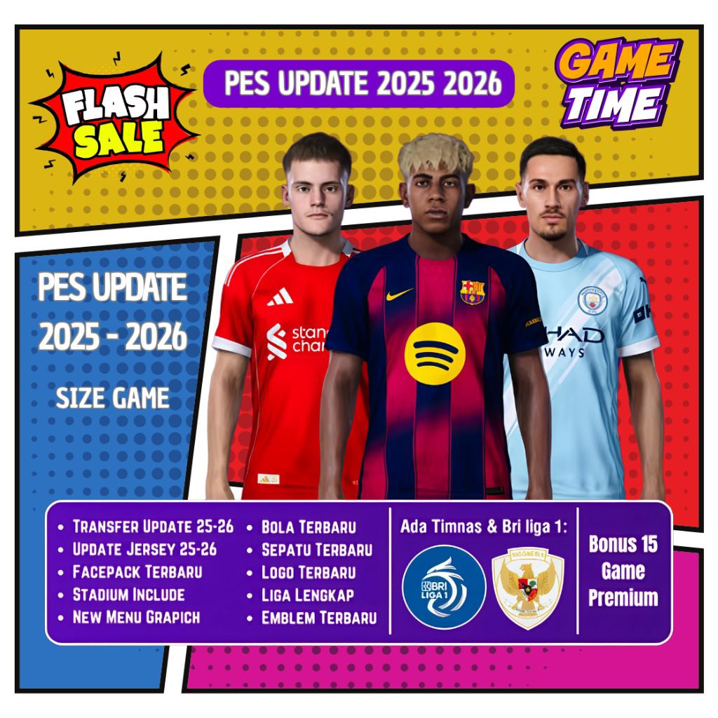 Jual PES 2018 PATCH UPDATE SEASON 2024 2025 | Shopee Indonesia