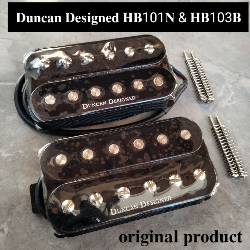 Jual Pickup duncan designed HB101N HB103B black neck bridge original ...