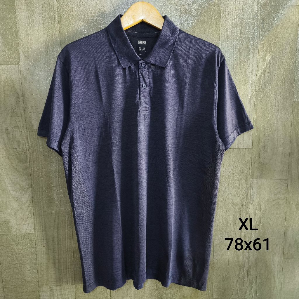 Jual Kaos Jersey Kerah UT Gradasi Navy Grey Second Branded | Shopee ...