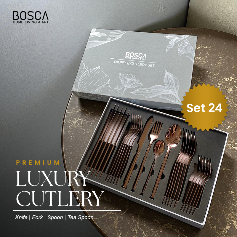 Jual Bosca Living - Luxury Cutlery Set Gift Box / Set 24pcs Sendok ...