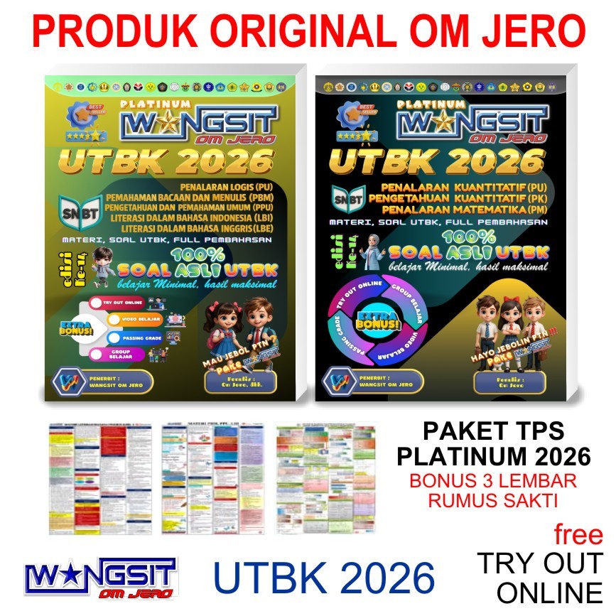 Jual BUKU WANGSIT UTBK SNBT OM JERO PAKET TPS - Buku Wangsit UTBK SNBT TPS Platinum 2026 ...