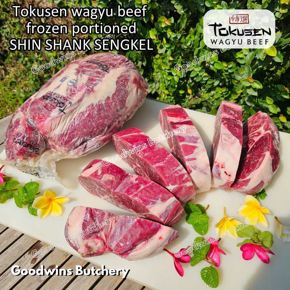 Jual Beef SENGKEL SHIN SHANK Wagyu Tokusen marbling MBS-5 aged frozen ...