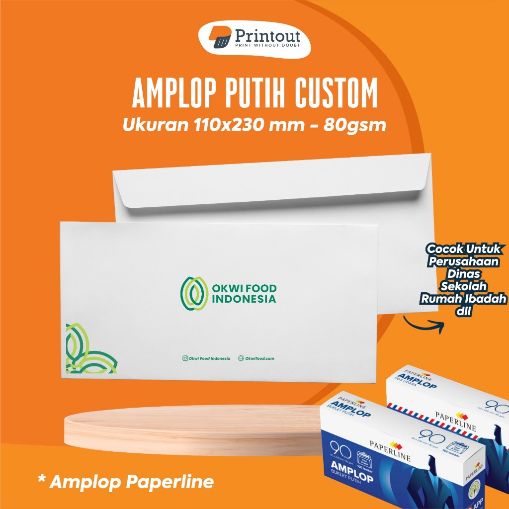 Jual Printout Custom Kop Amplop | Cetak Kop Amplop Bebas Desain | Desain Nama & Logo | Kop ...