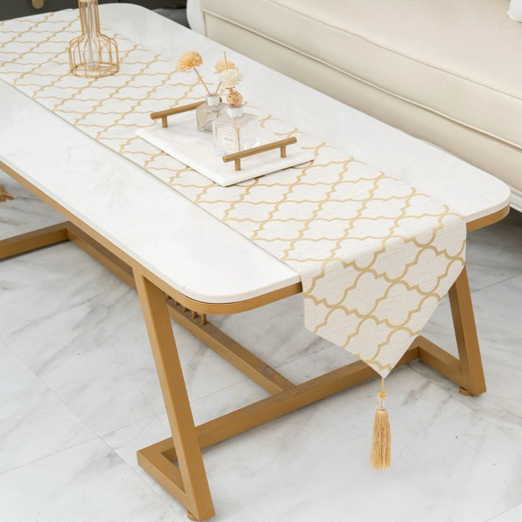 Jual table runner gold | Shopee Indonesia