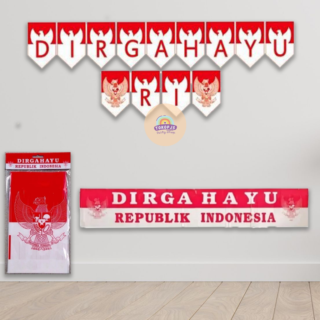 Jual Banner Segilima dan Rumbai Dirgahayu HUT Republik Indonesia RI 17 ...