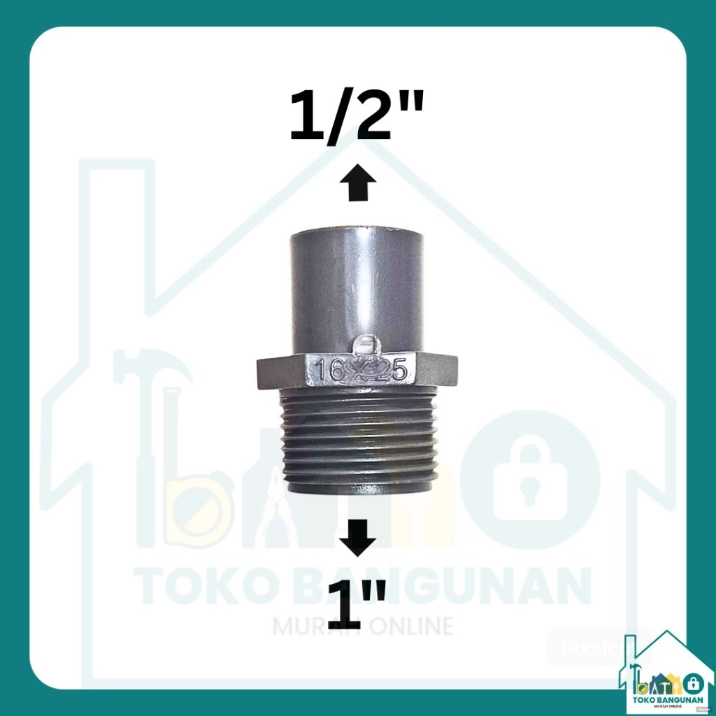 Jual [ LANGGENG ] Sok Drat Luar / Valve Socket 1" × 1/2" | Shopee Indonesia