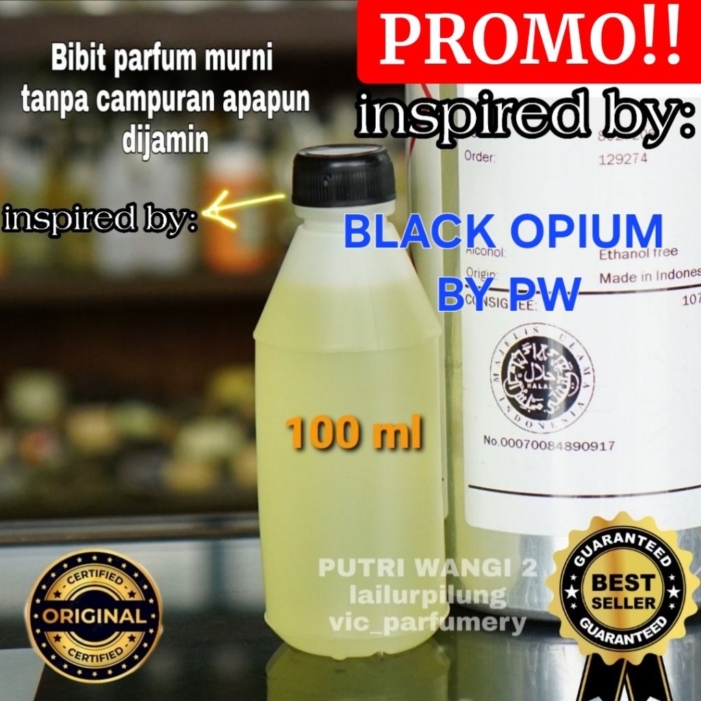 Jual BL4CK OP1UM PW 100ML / 10ml/50ml/200ml BIBIT PARFUM MURNI ASLI ...