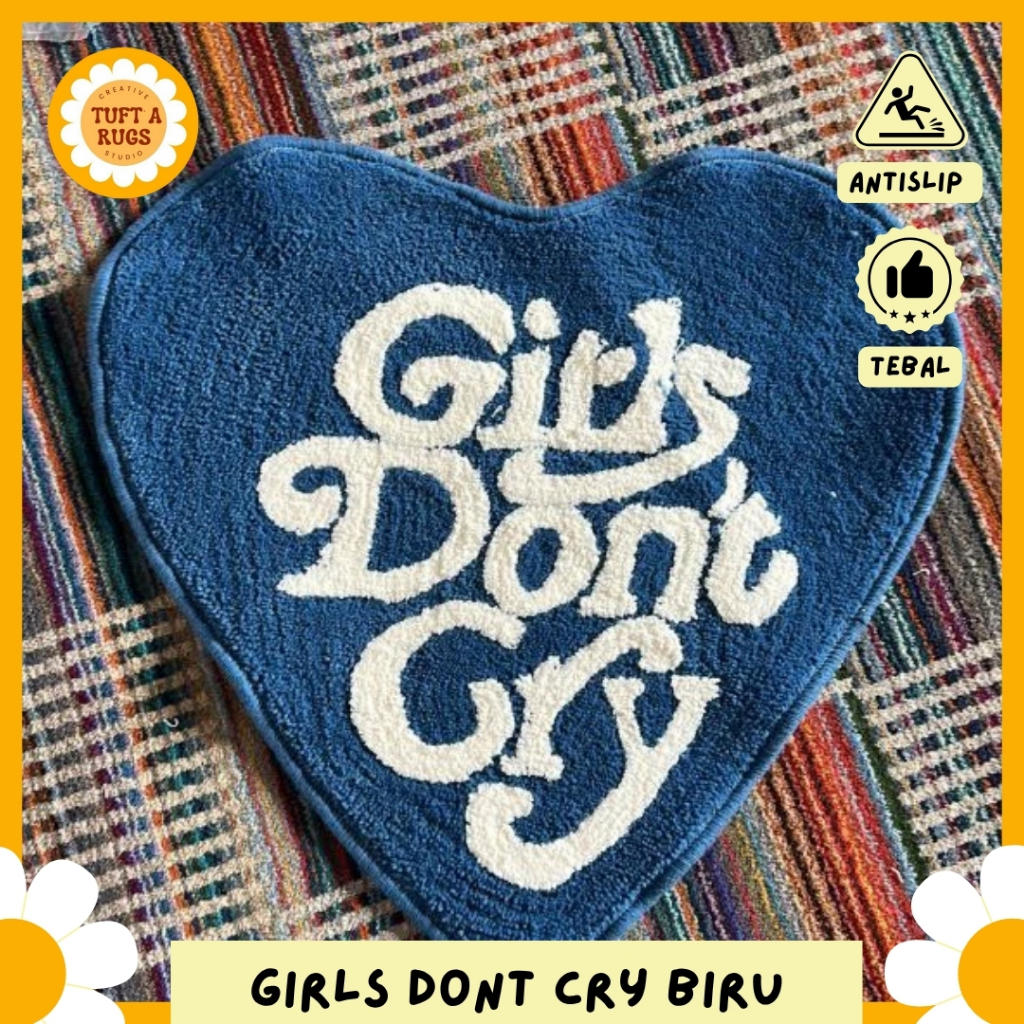 Jual Tuftarugs Karpet / doormat / rugs girls dont cry Biru Tufting Bulu ...