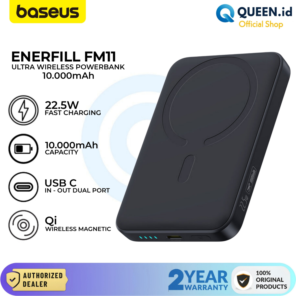 Jual Baseus EnerFill FM11 Powerbank 10000mAh 22.5W USB TYPE C Wireless ...