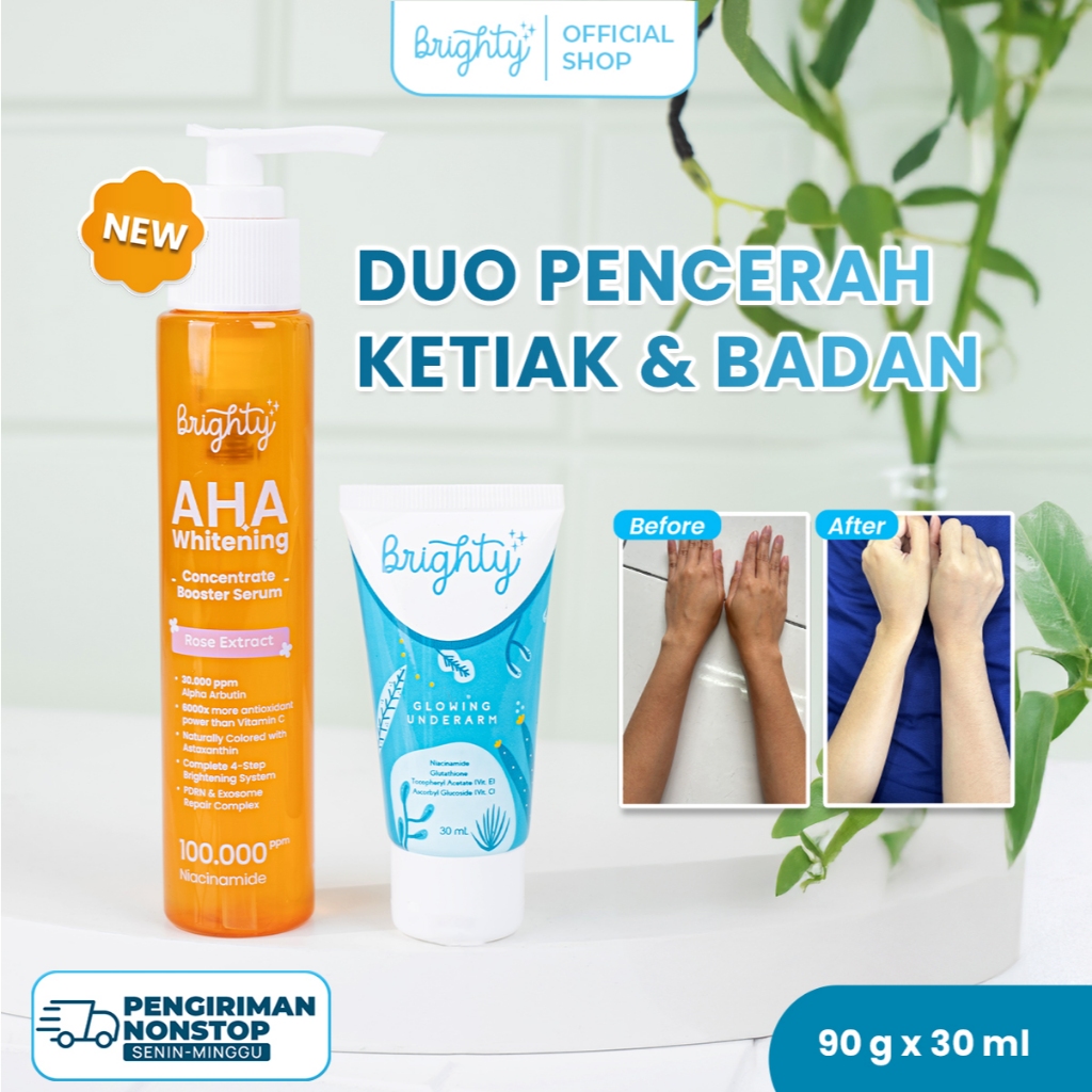 Jual [NEW LAUNCH BUNDLE] Brighty AHA Whitening Concentrate Booster ...