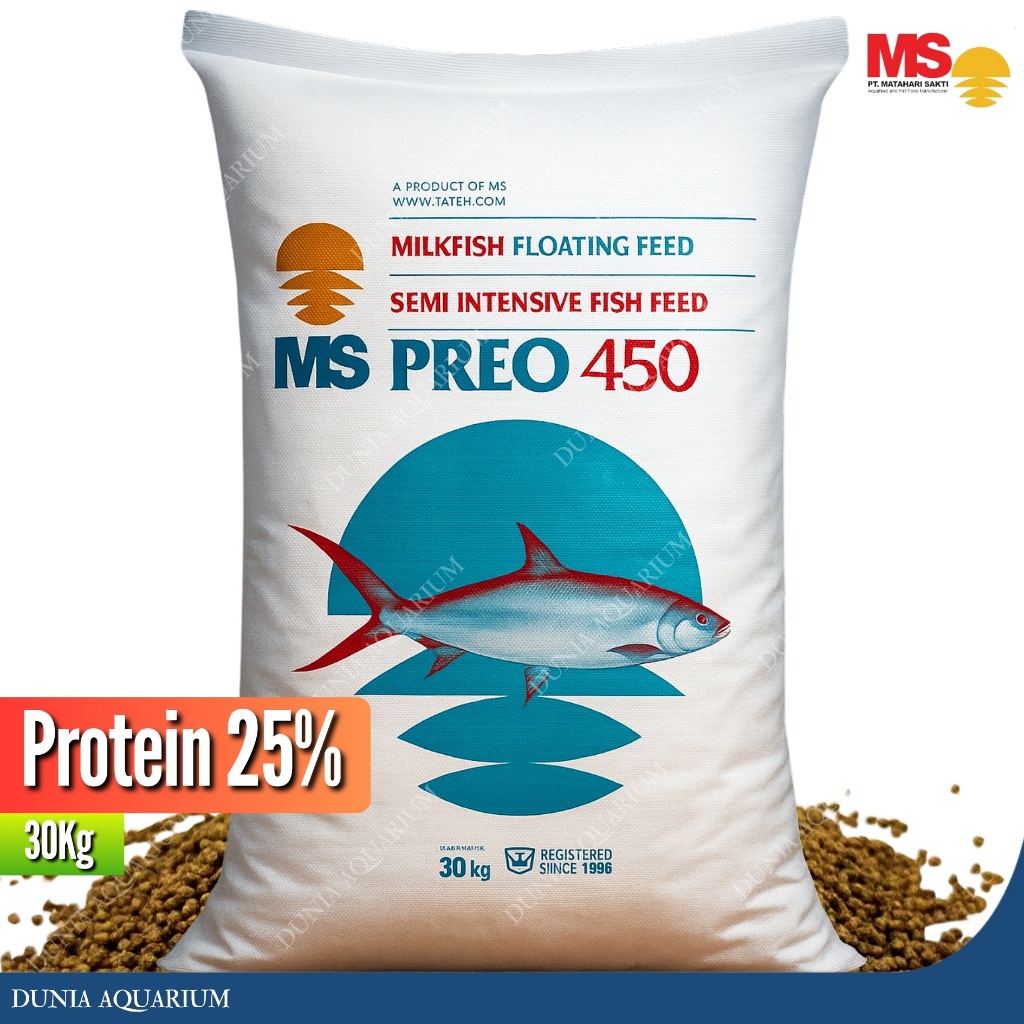 Jual MS PREO 450 Pakan Ikan Protein 25% / Pakan Ikan Lele, Pakan Ikan ...