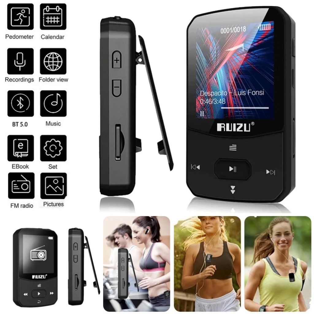 Jual RUIZU Support Bluetooth MP3 Player Sport Recorder FM Radio Supprot ...