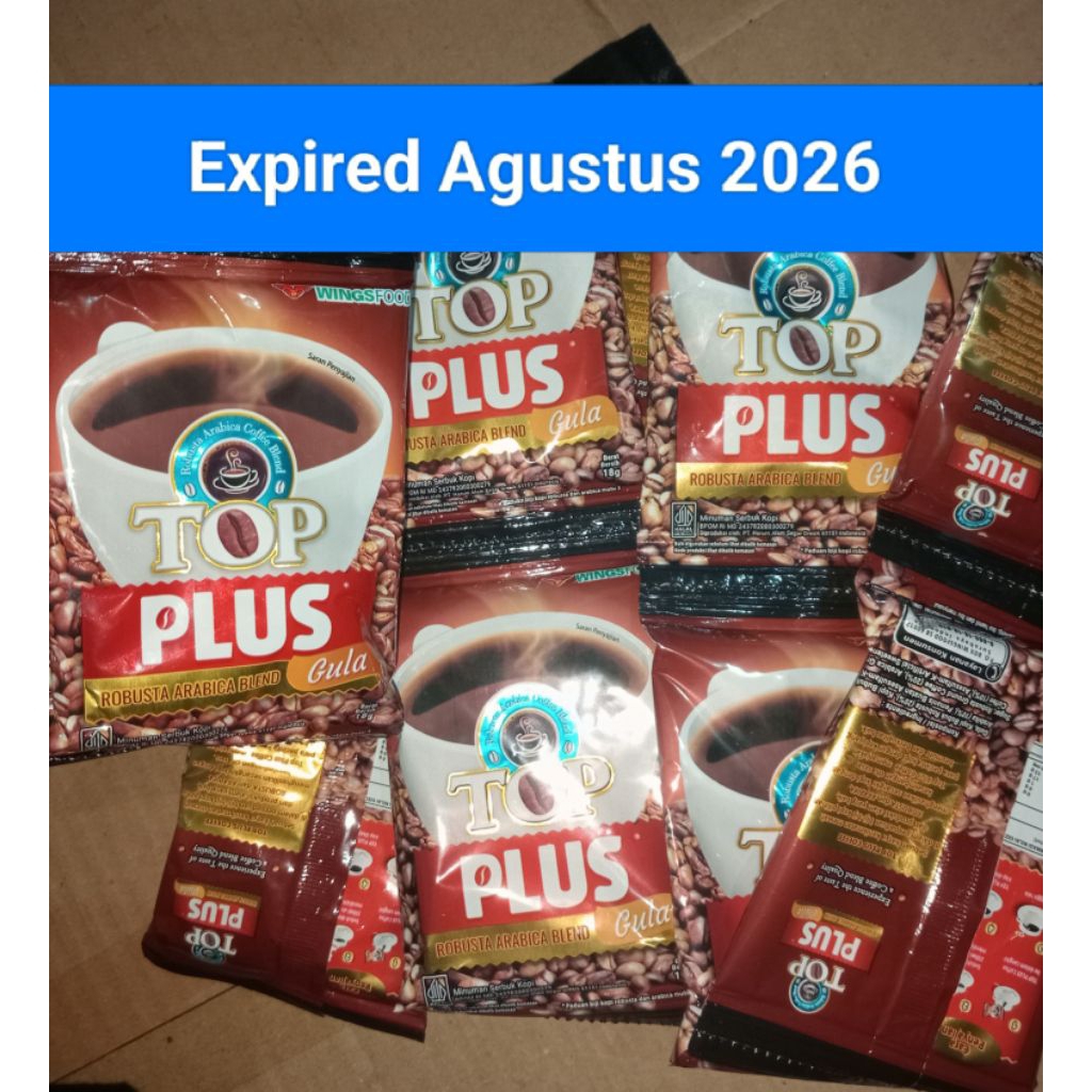 Jual Kopi TOP PLUS 10 sachet (exp Agustus 2026) | Shopee Indonesia