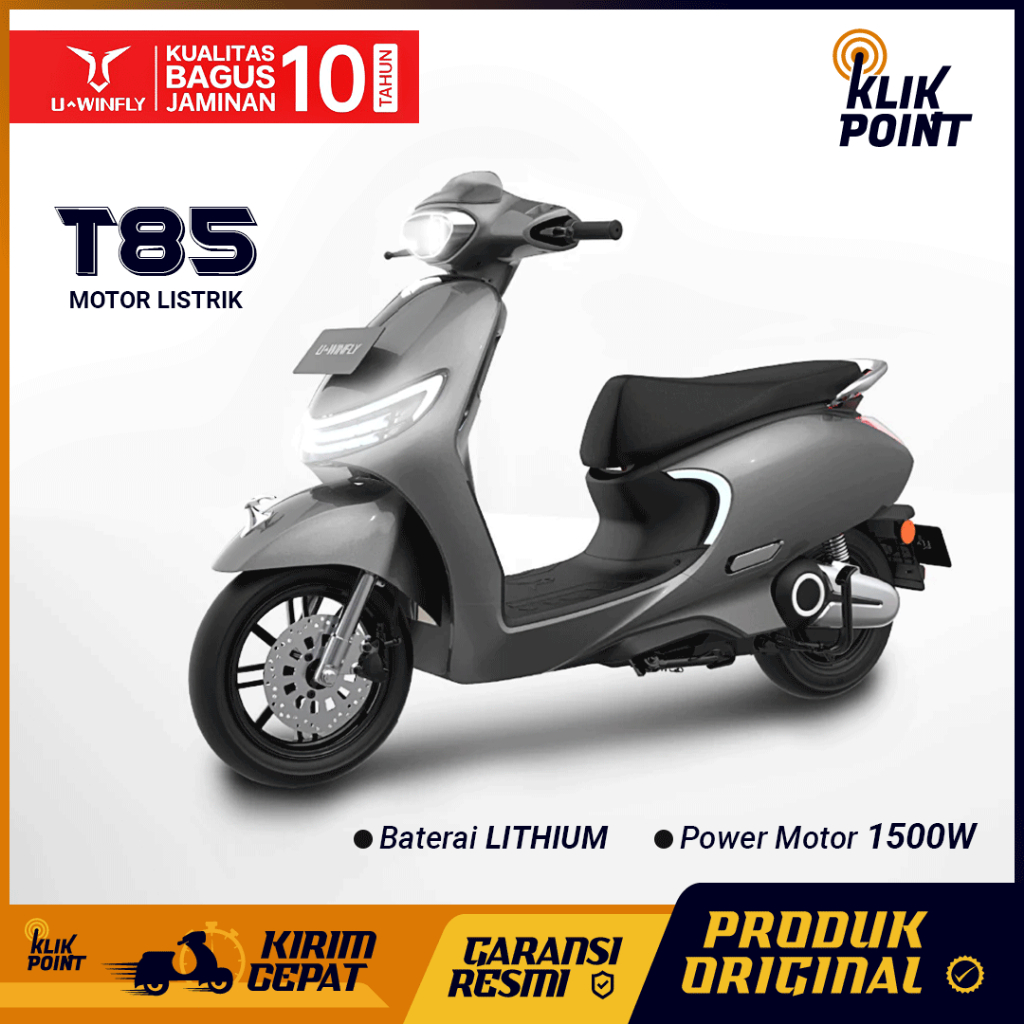 Jual Motor Listrik Uwinfly T85 Lithium 1500Watt Anti Hujan Garansi ...