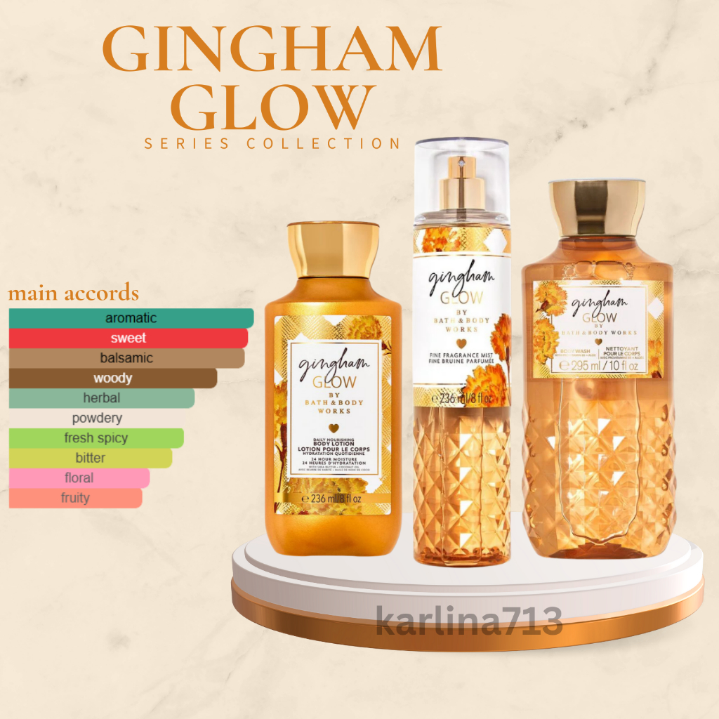 Jual BBW Gingham Glow Series ( Body Mist - Lotion - Cream - Butter - Shower Gel ) Bath and Body ...