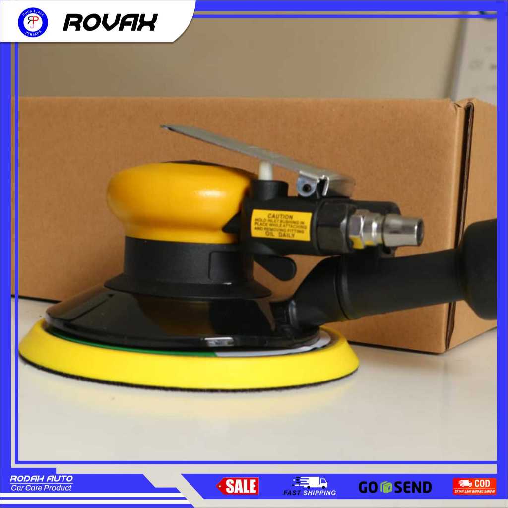 Jual MESIN AMPLAS ORBITAL SANDER ANGIN UKURAN 6INCH ROVAX | Shopee ...