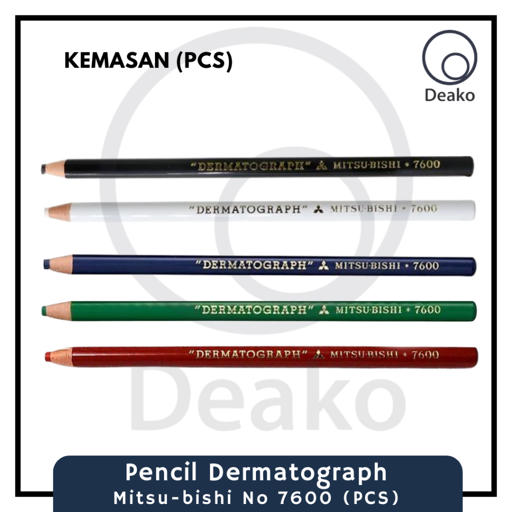 Jual Pensil Kaca Dermatograph Mitsubishi - Hijau, Putih, Biru, Merah ...