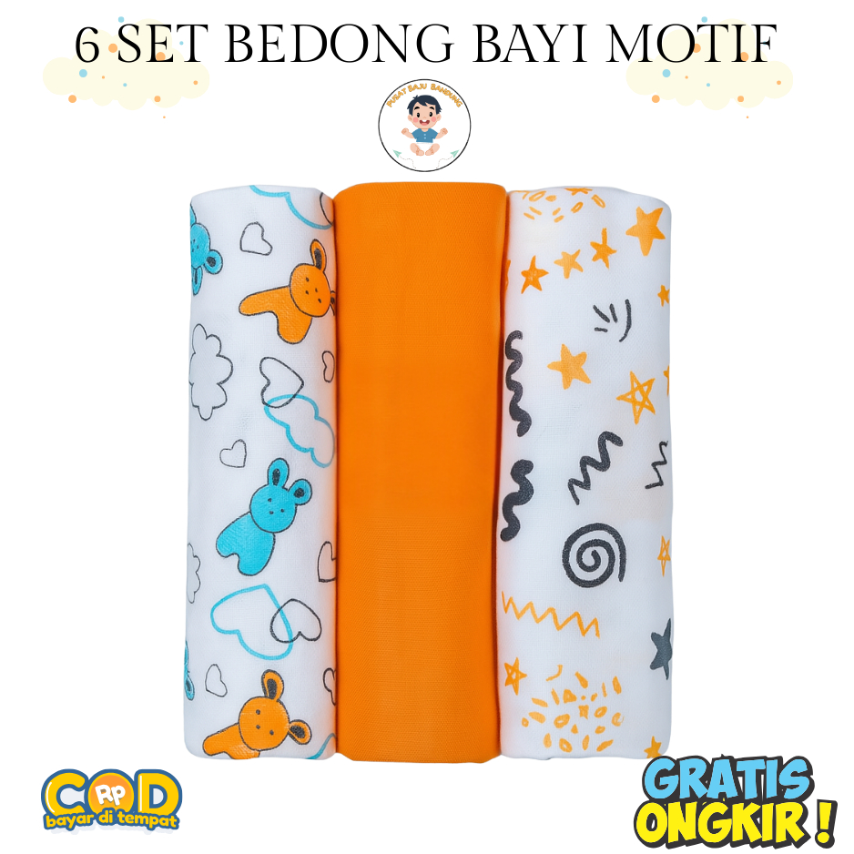 Jual SET ISI 3 BEDONG MOTIF BAYI JUMBO 110 X 90 CM BAHAN KAOS SNI ...