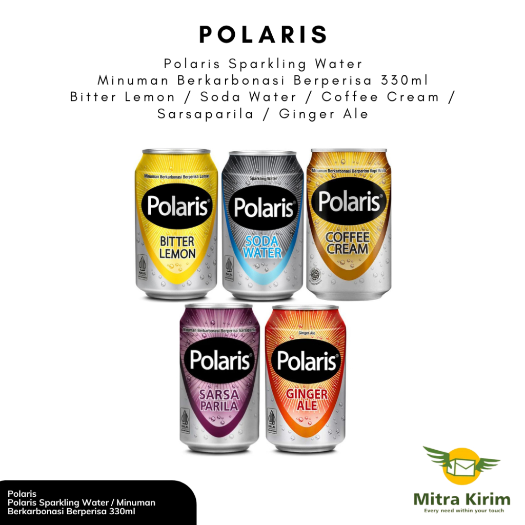 Jual Polaris Sparkling Water 330ml - Bitter Lemon / Soda Water / Coffee ...