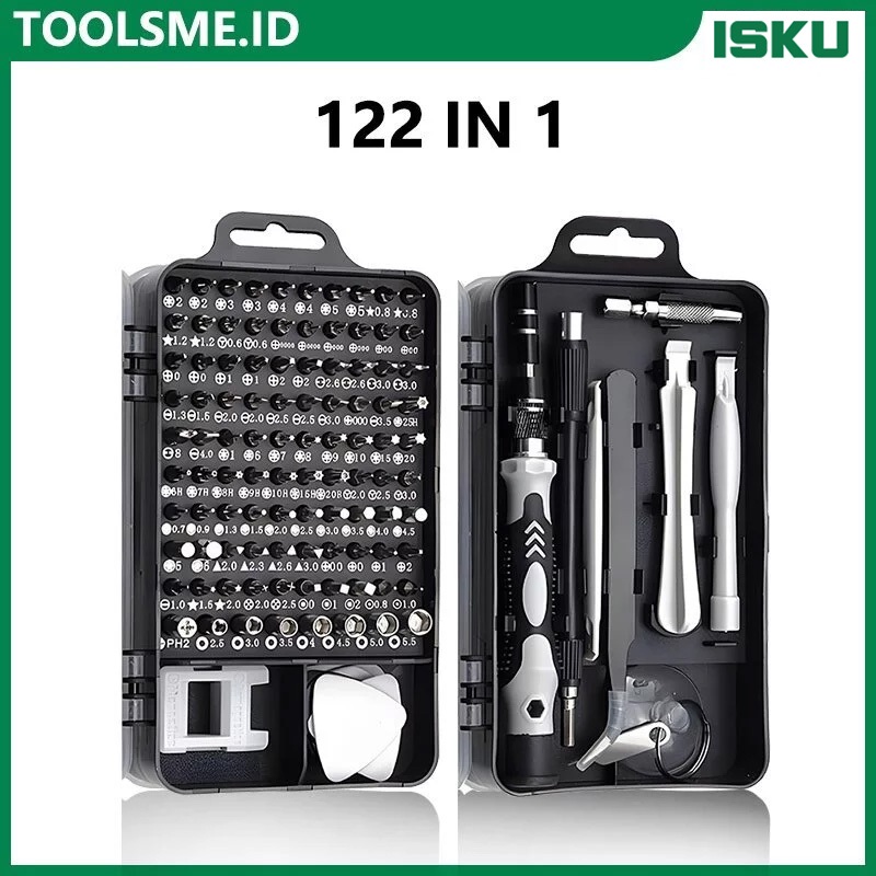 Jual ISKU Obeng Set 122 In1 mini tool kit set/obeng set komplit ...