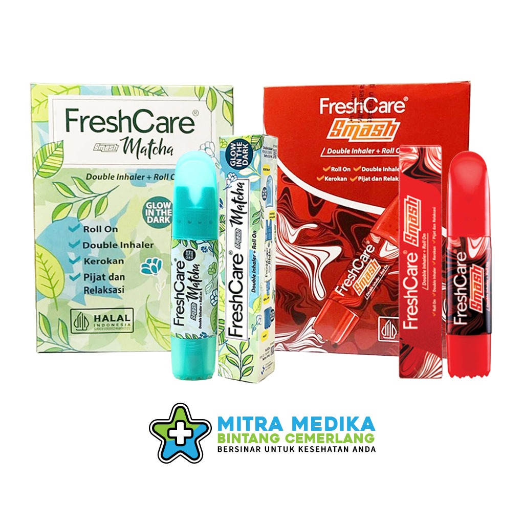 Jual FRESHCARE SMASH DOUBLE INHALER DAN ROLL ON AROMATHERAPHY (1 KOTAK ...