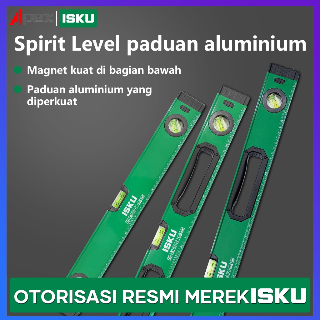 Jual ISKU Spirit Level Waterpass Magnet Bahan paduan aluminium Ukuran ...